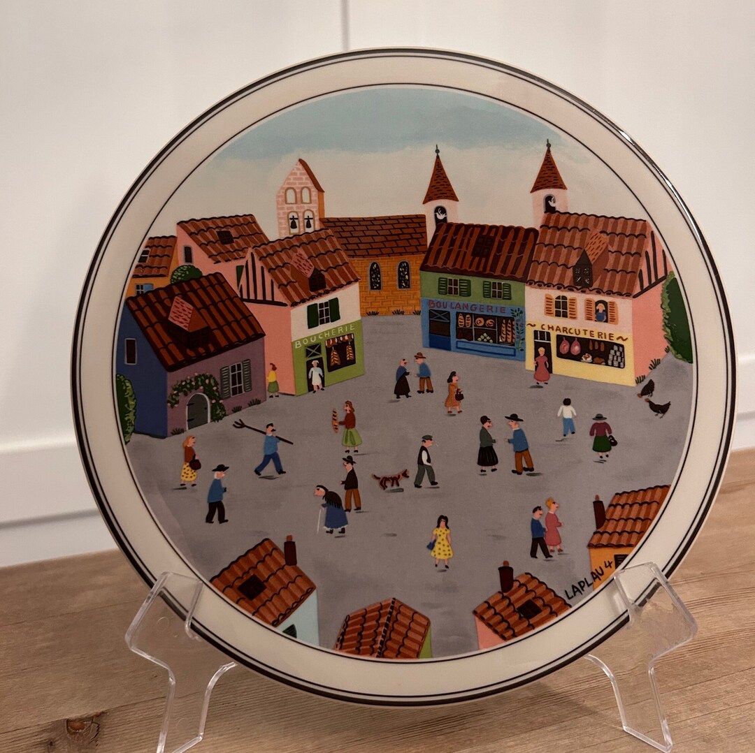 Vintage Villeroy & Boch DESIGN NAIF Old Village Square 8” Trivet / Tea ...