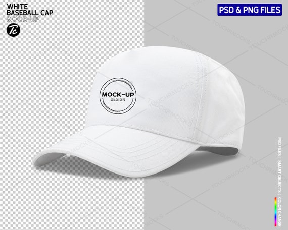 White Baseball Cap Mockup Trucker Hat PNG and PSD Files | Etsy