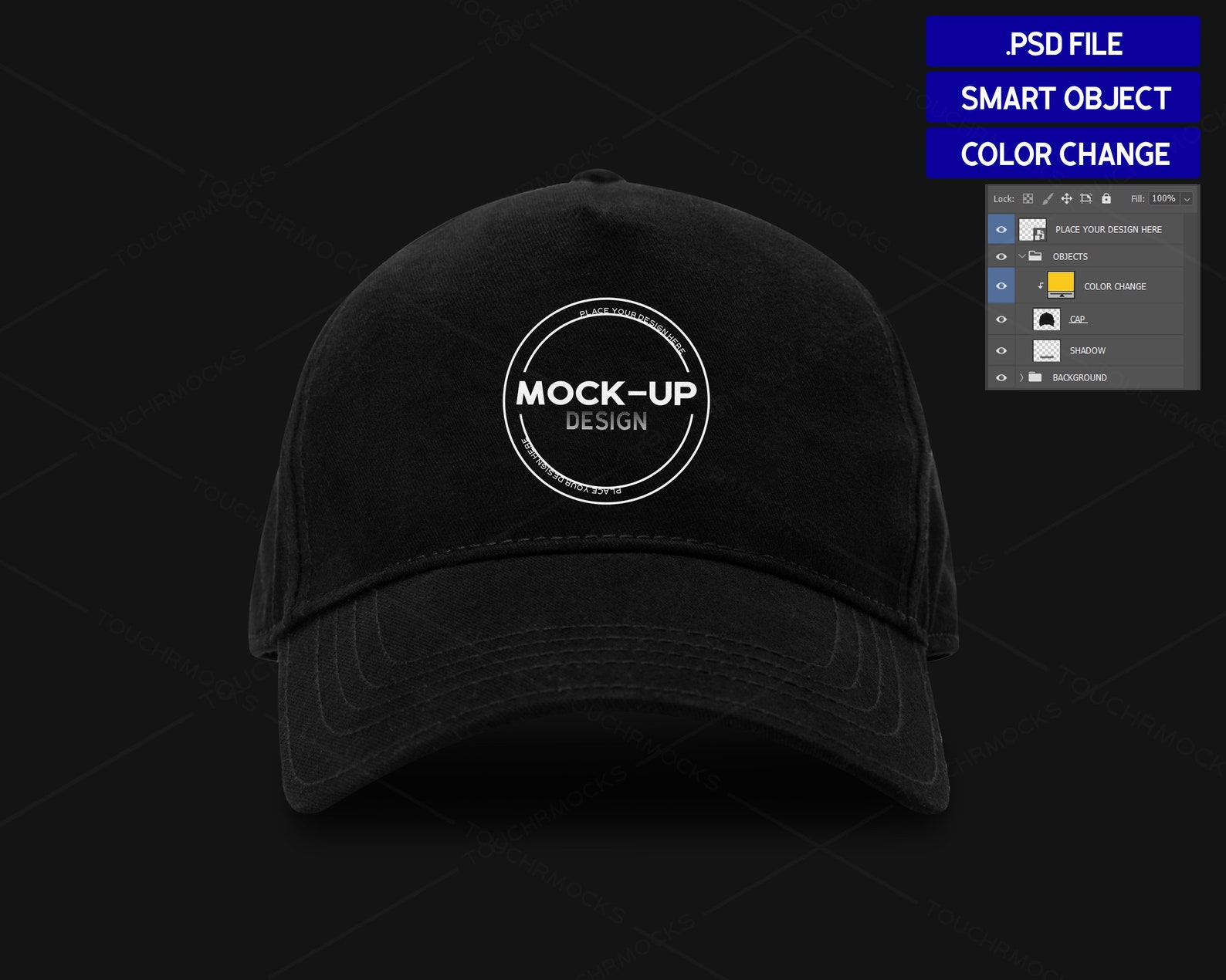 Black Baseball Cap Mockup | PNG and PSD Files | Add Your Design and ...