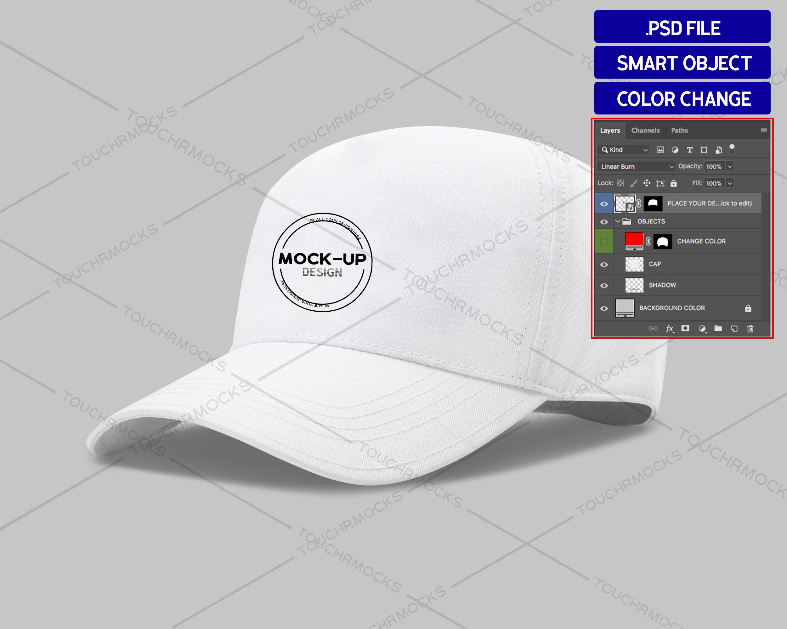 White Baseball Cap Mockup, Trucker Hat | PNG and PSD Files | Add Your ...