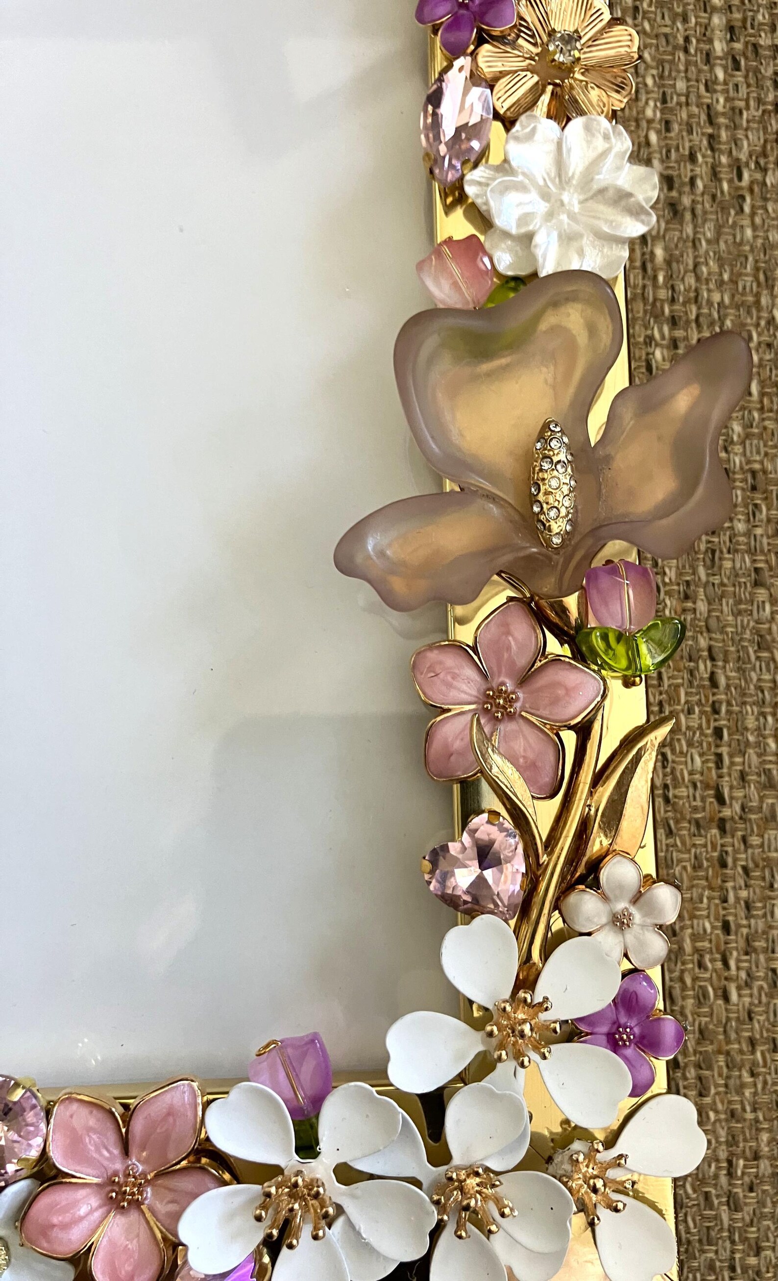 Jewelry Decorated Frame, Pastel Flowers, 6x8 - Etsy