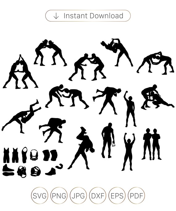 Silueta De Lucha Libre Vector