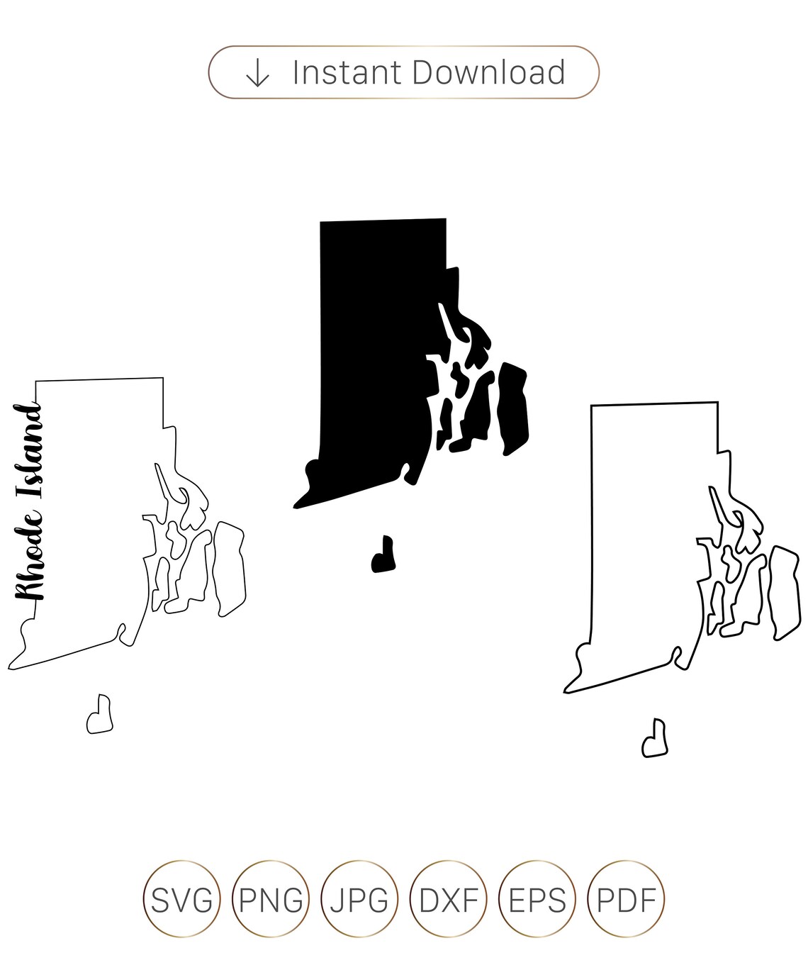 Rhode Island SVG Rhode Island State SVG Rhode Island - Etsy