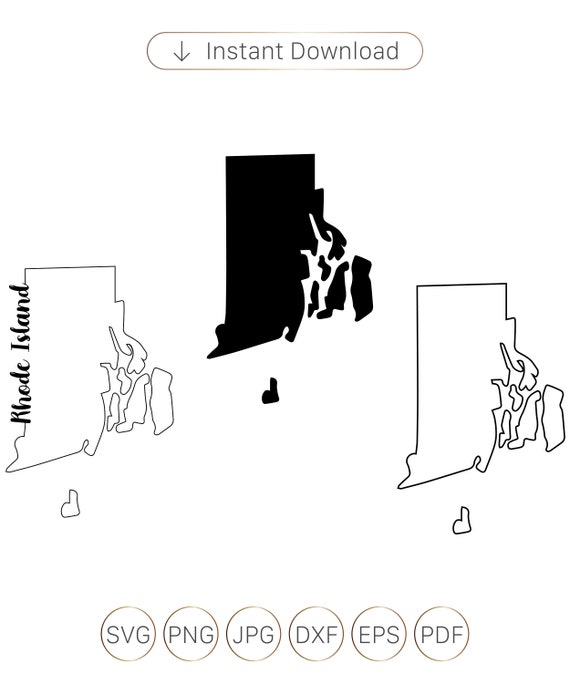 Rhode Island SVG Rhode Island State SVG Rhode Island - Etsy