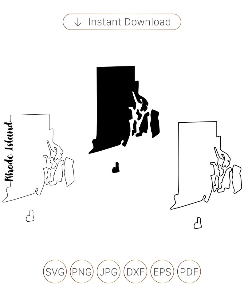 Rhode Island SVG Rhode Island State SVG Rhode Island - Etsy