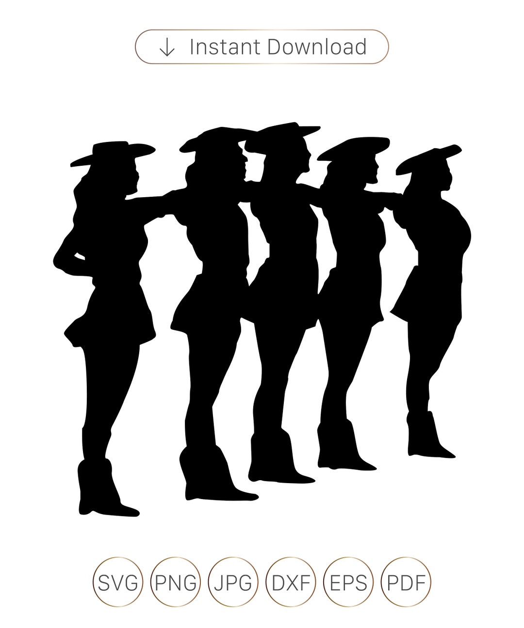 Drill Dance Team Silhouettes Svg,png,eps,dxf, Drill Dance Team SVG ...