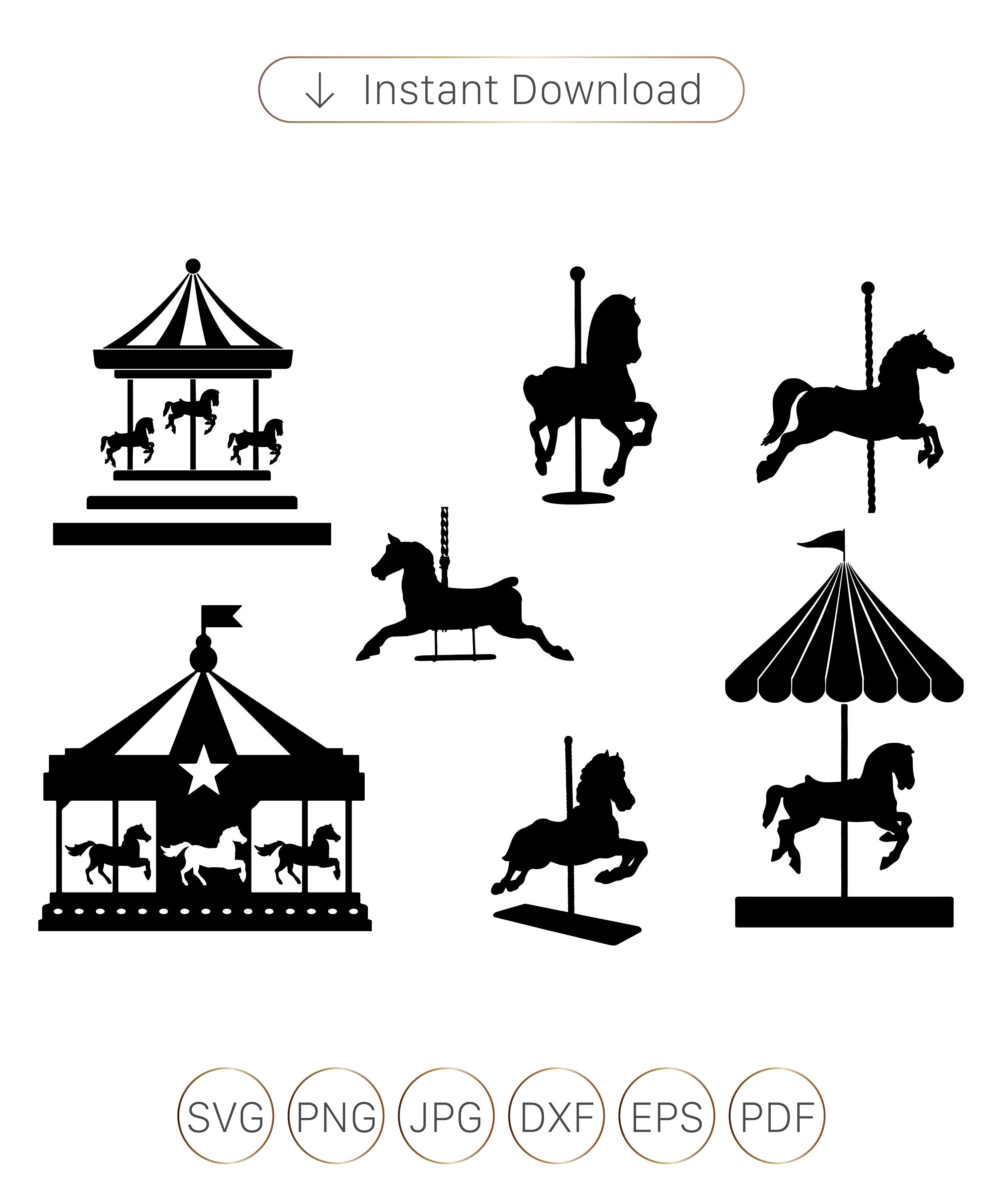 Carousel Horse Silhouette