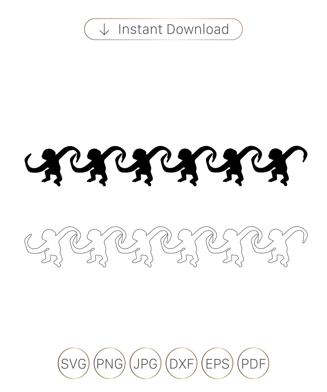 Monkey in Barrel Svg Eps DXF, Barrel of Monkey Svg,monkey Silhouette ...