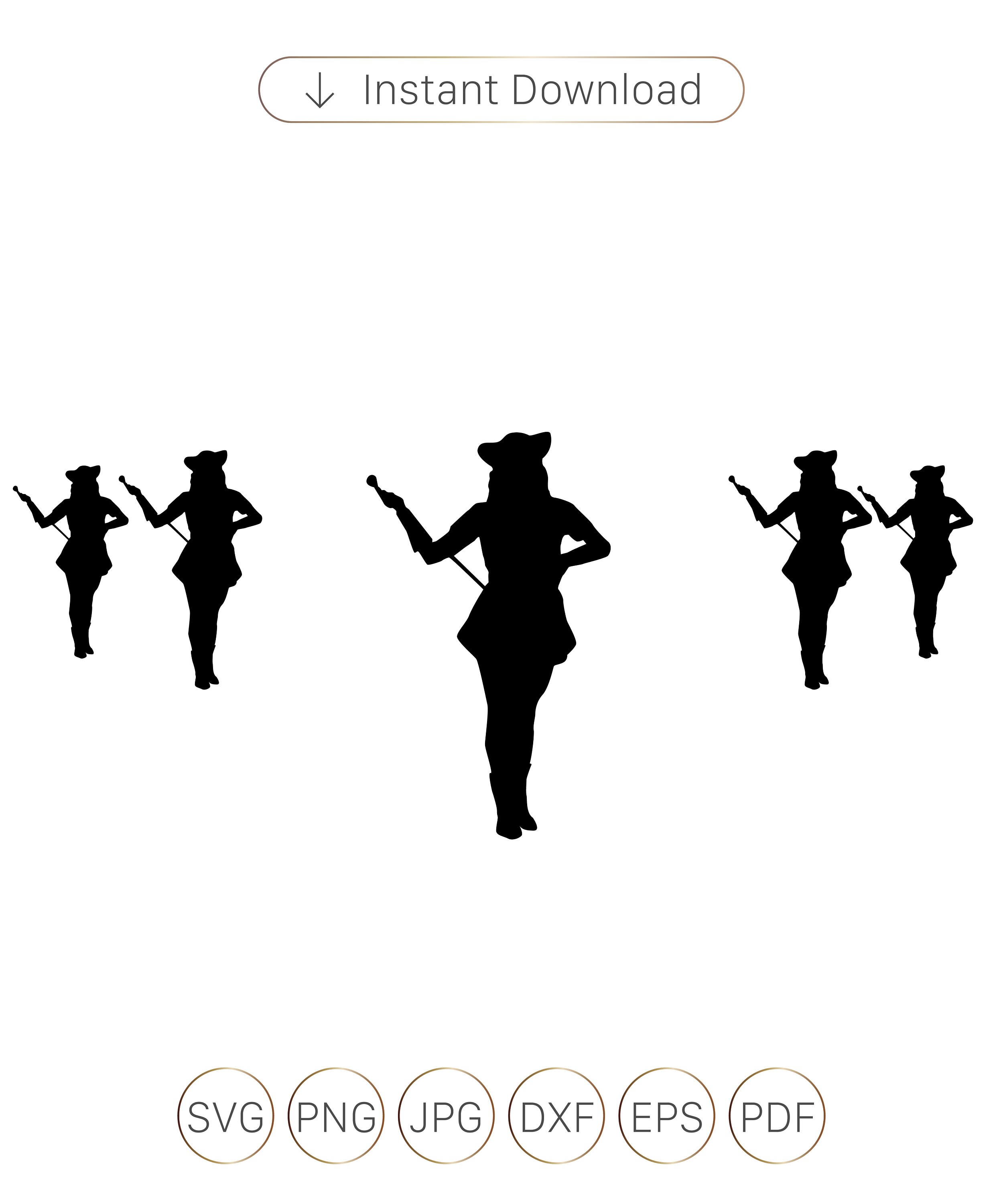 Drill Dance Team Silhouettes svg, png, eps, dxf, Drill Dance Team SVG ...