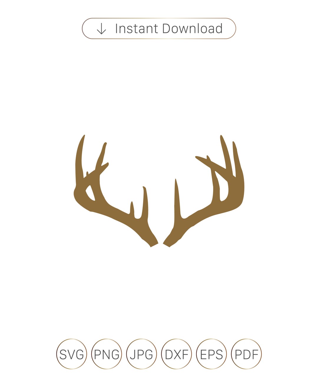 Deer Svg,antler Svg,deer Antlers Svg,deer Antlers Silhouette,deer ...