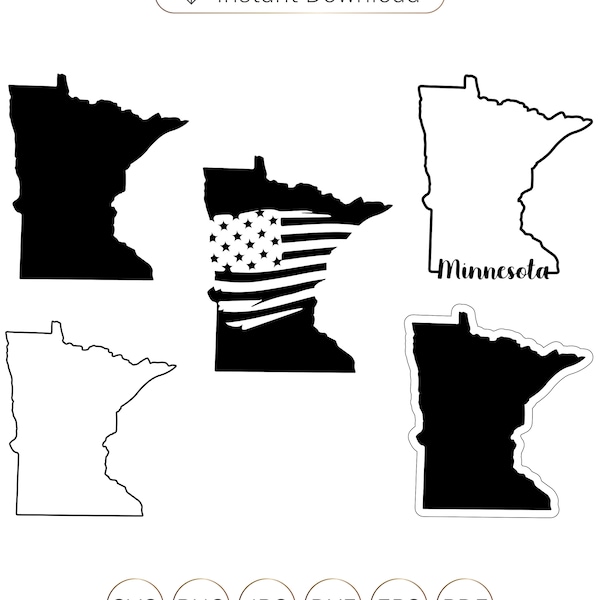 Mn State Silhouette - Etsy