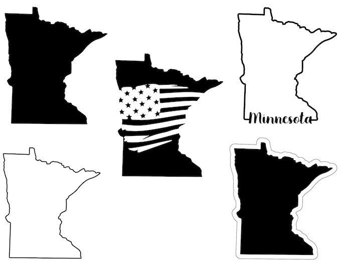 Minnesota State Shape American Flag Svg Png Jpg Pdf Psd File Types ...