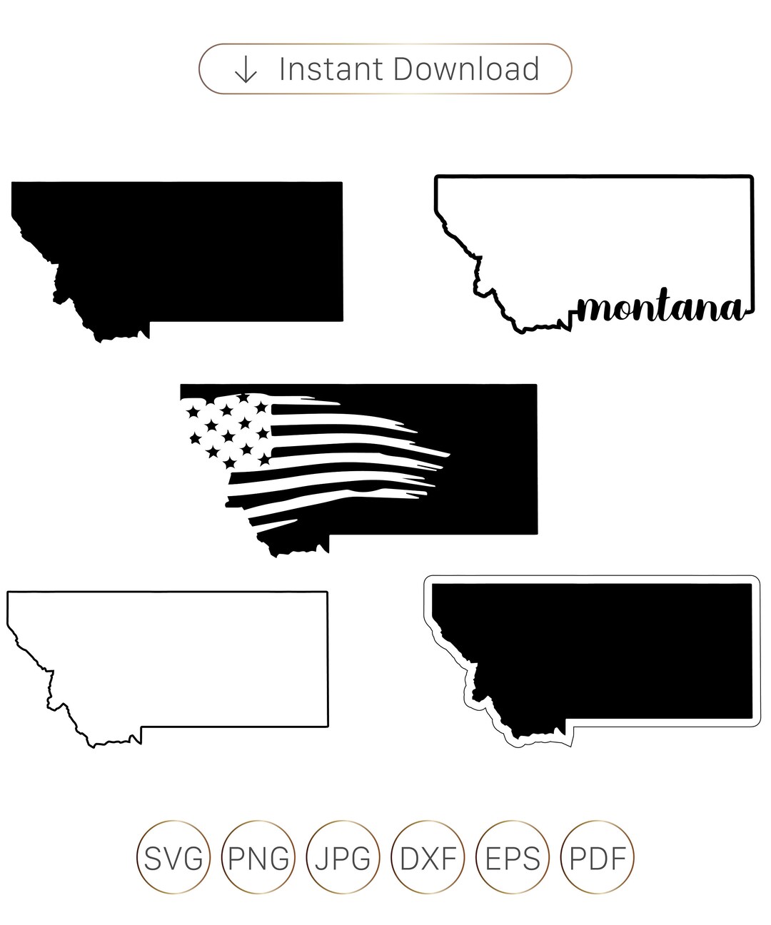 Montana SVG, Montana State SVG, Montana Silhouette, Montana State ...