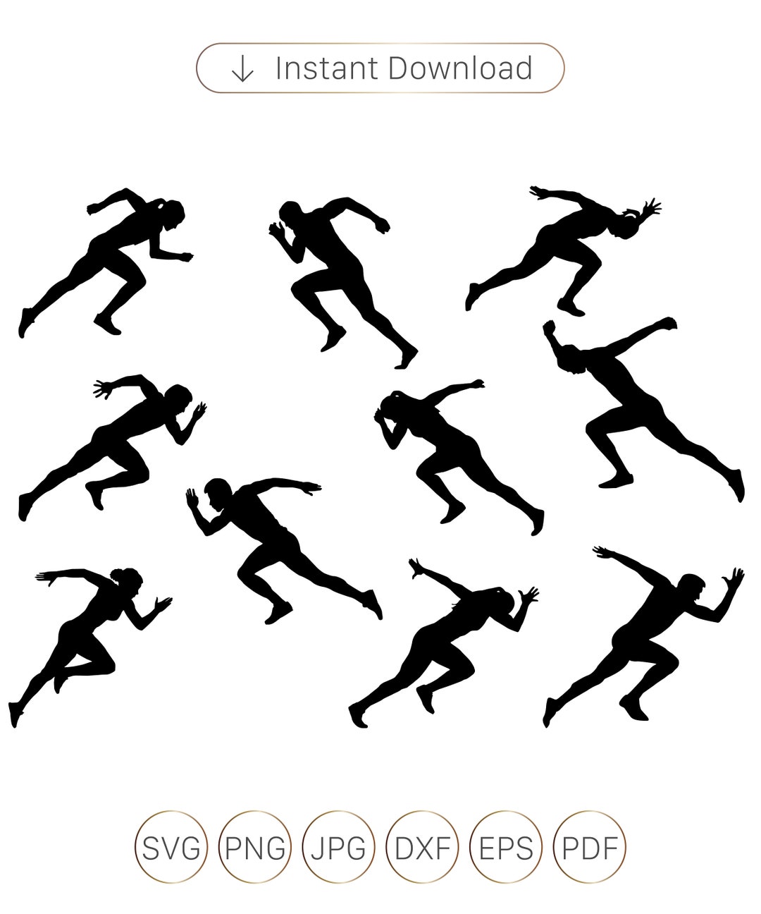 Runner SVG, Running Woman Svg, Running Man Svg, Runner Silhouette SVG ...