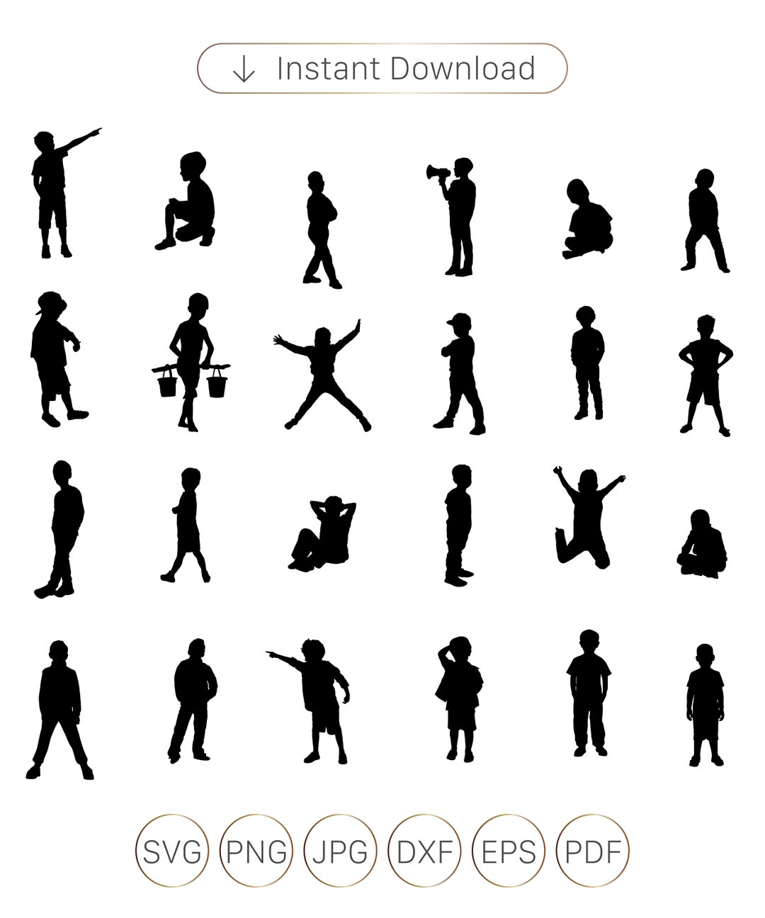 Little Boy Silhouette Svg