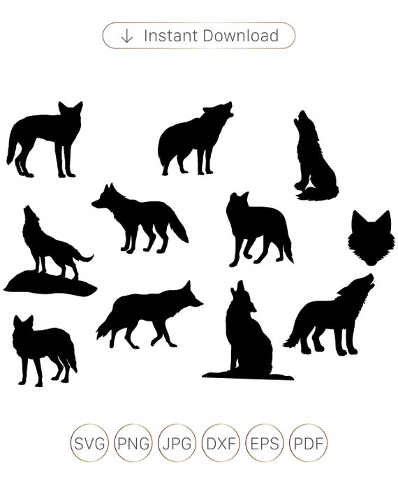 Coyote Silhouette Cut Out