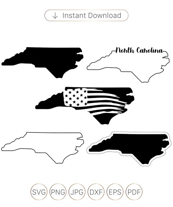 North Carolina SVG North Carolina State SVG North Carolina - Etsy