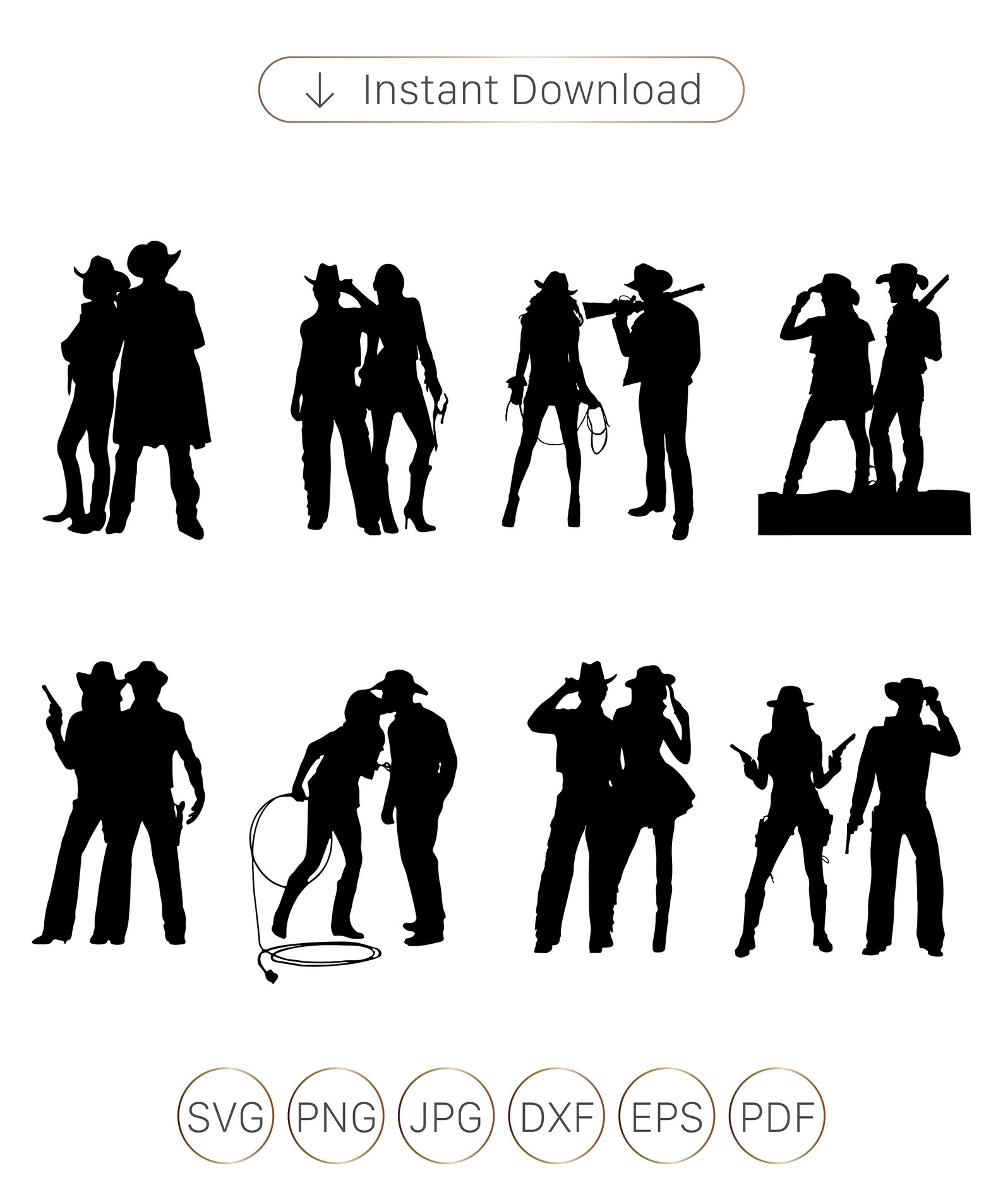 Cowboy Svg,cowboy Cowgirl Svg,cowboy Silhouette,couple Svg,western Svg ...