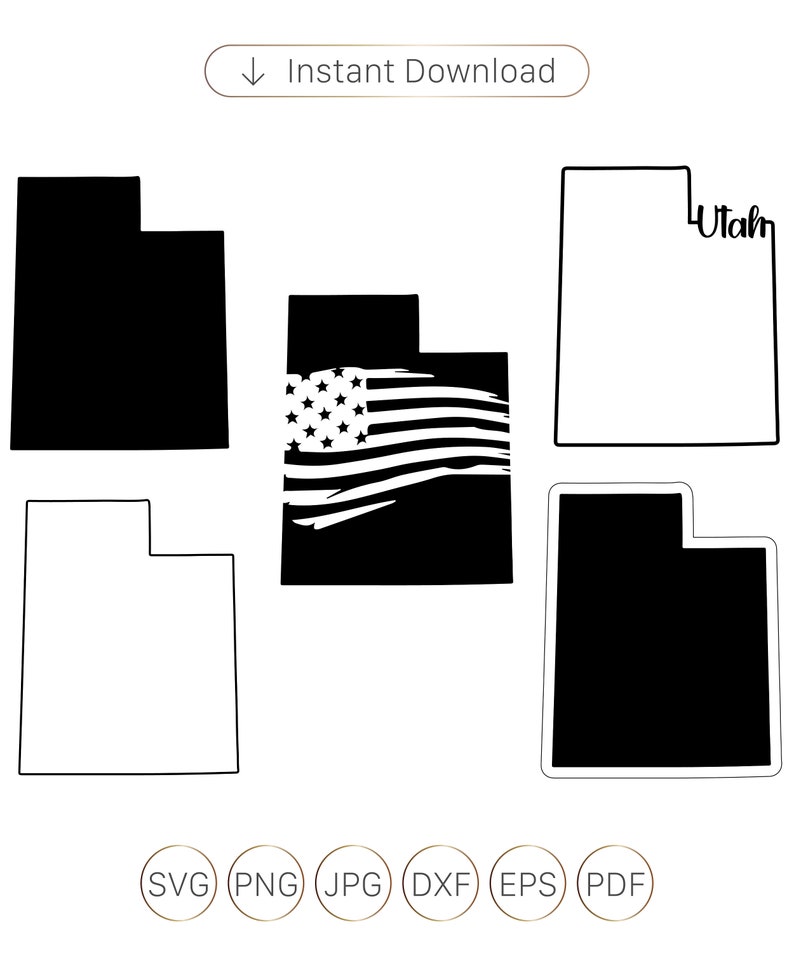 Utah SVG Utah State SVG Utah Silhouette Utah State - Etsy