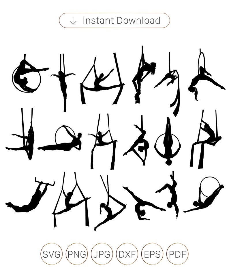 Aerialist SVG for Cricutacrobat Svgaerial Acrobat - Etsy UK