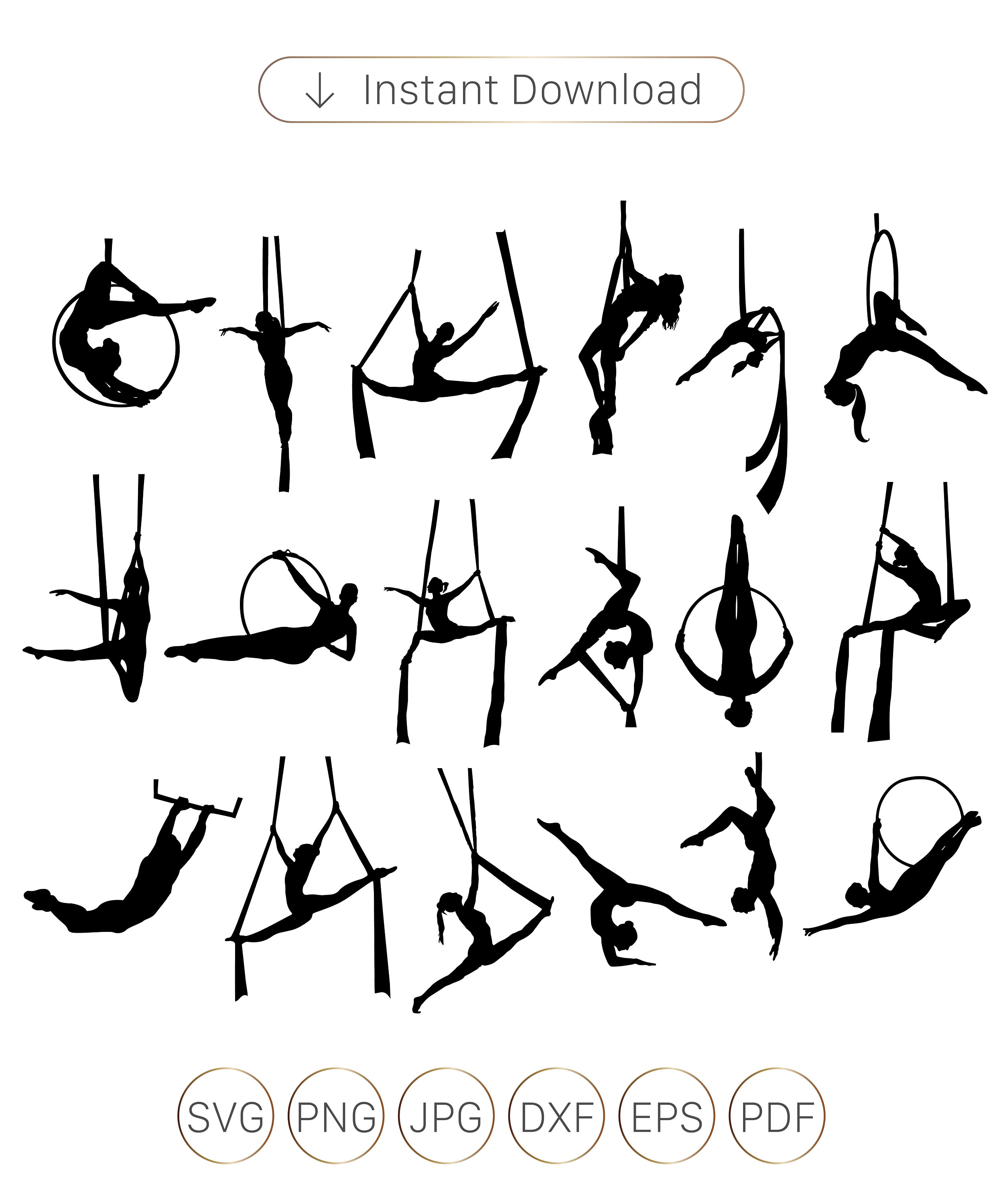 Aerialist SVG for Cricutacrobat Svgaerial Acrobat - Etsy