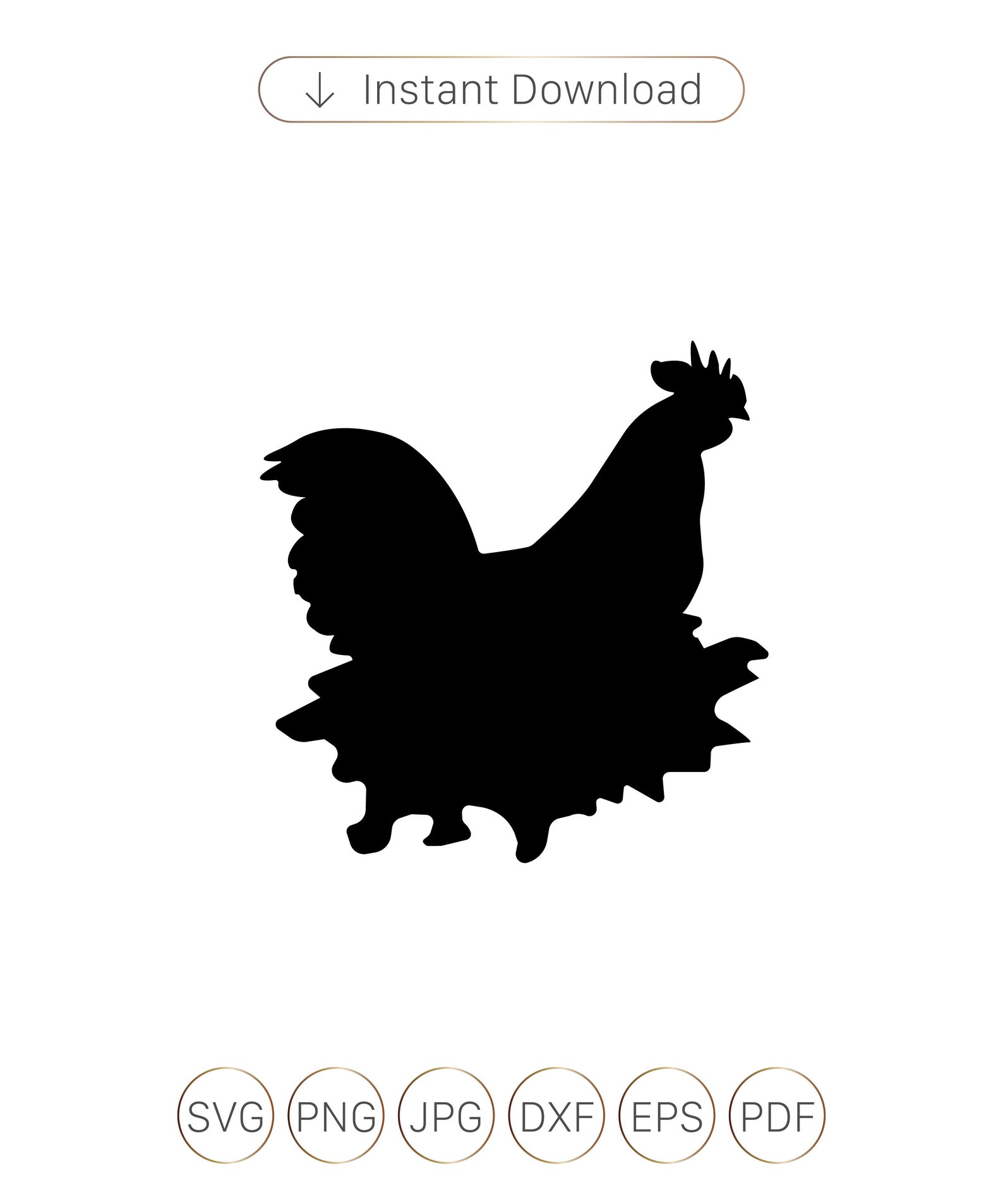 Hen on Nest Svg,chicken SVG, Chicken Silhouette, Rooster Svg, Chicken ...