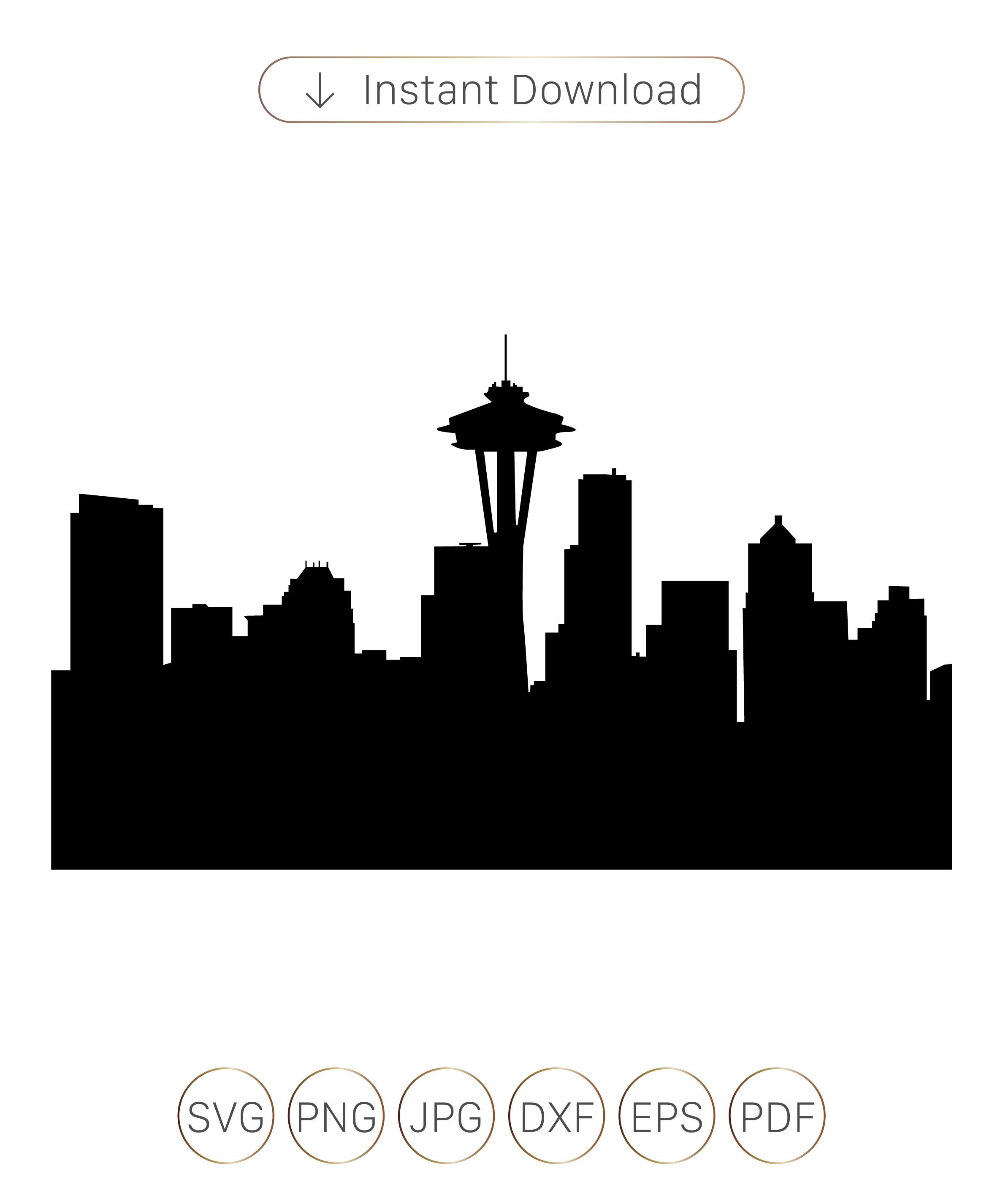 Seattle Gifts Seattle Skyline SVG Chief Seattle Cut file Washington ...