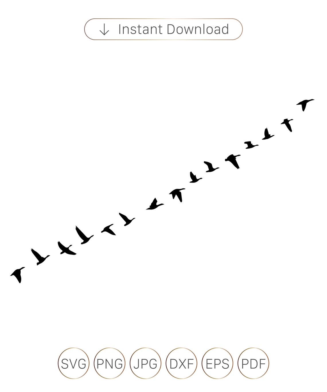 Birds SVG Flock of Birds Svg Birds Silhouette Flying Birds - Etsy