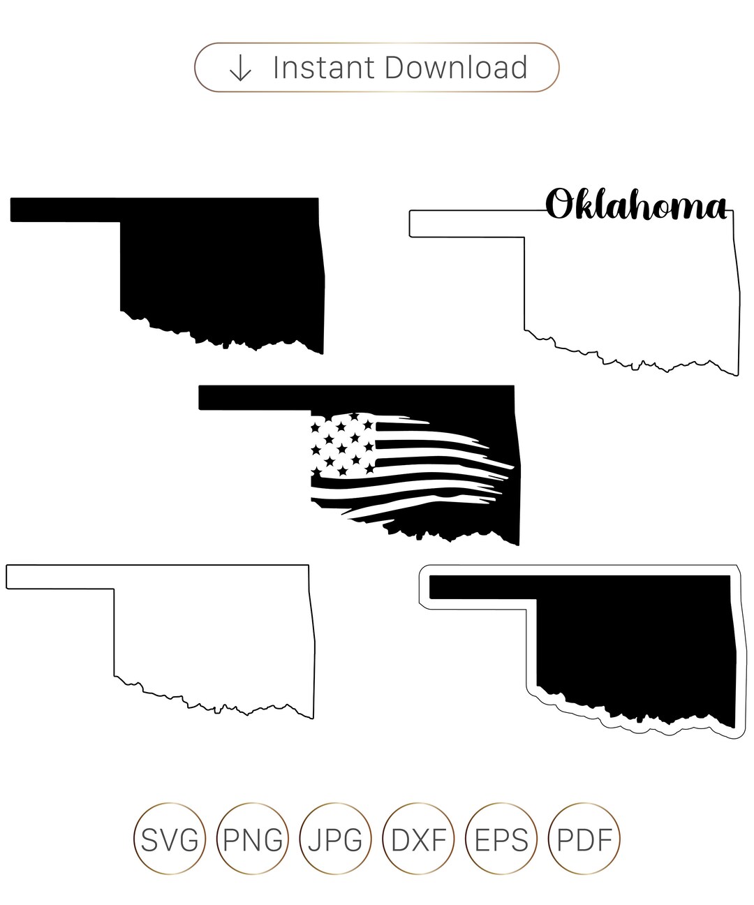 Oklahoma SVG, Oklahoma State SVG, Oklahoma Silhouette, Oklahoma State ...