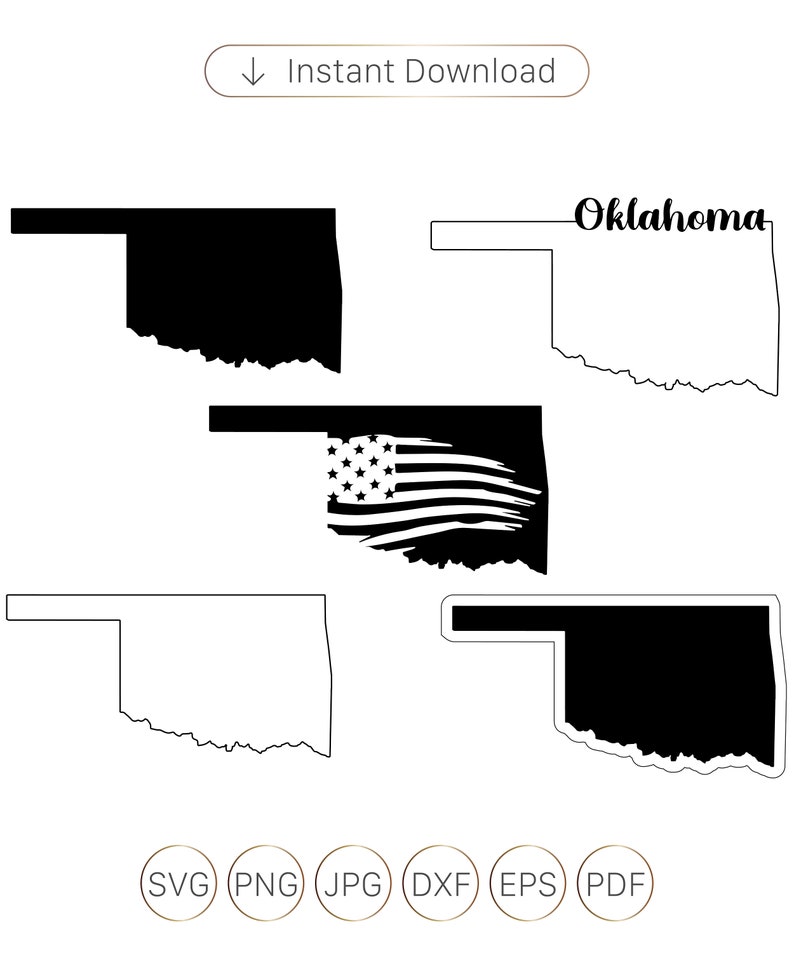 Oklahoma SVG Oklahoma State SVG Oklahoma Silhouette - Etsy