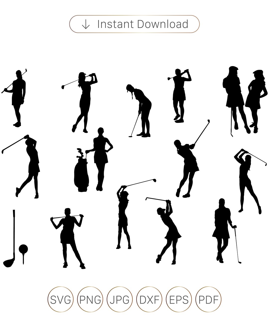 Woman Golfer Svg,female Golf Svg,golf Women Svg,golf Svg,golf ...