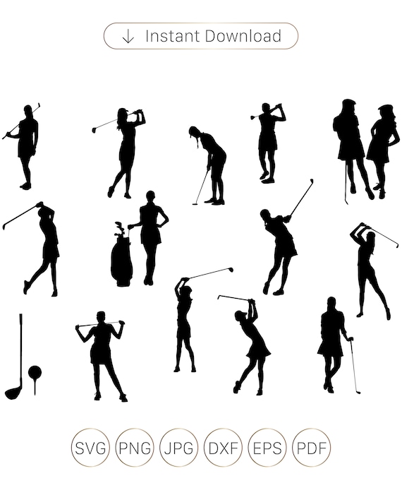 Female Golfers Clipart