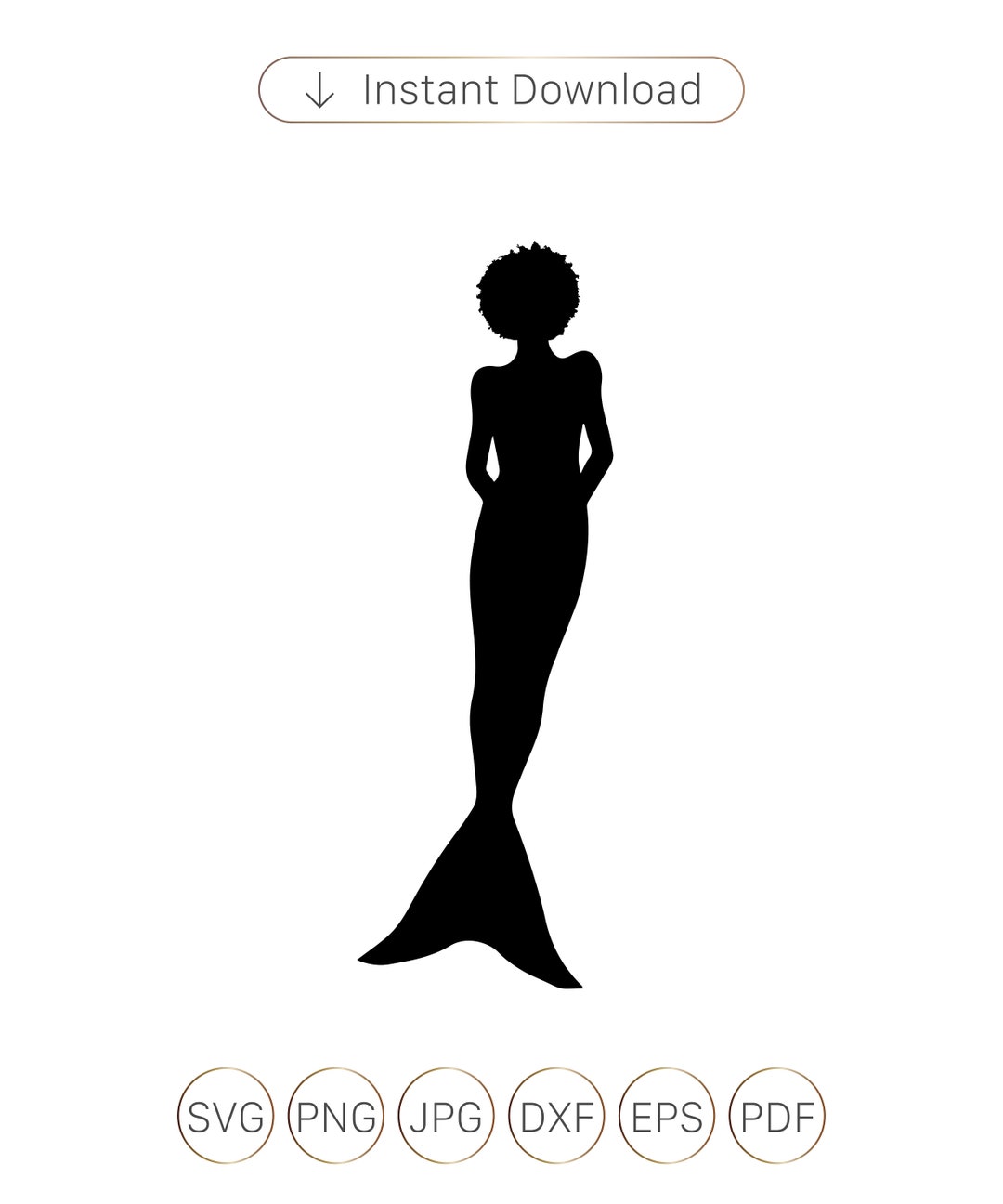 Mermaid Svg,mermaid Afro Svg,black Mermaid Svg, Hair Puffs, Black Woman ...