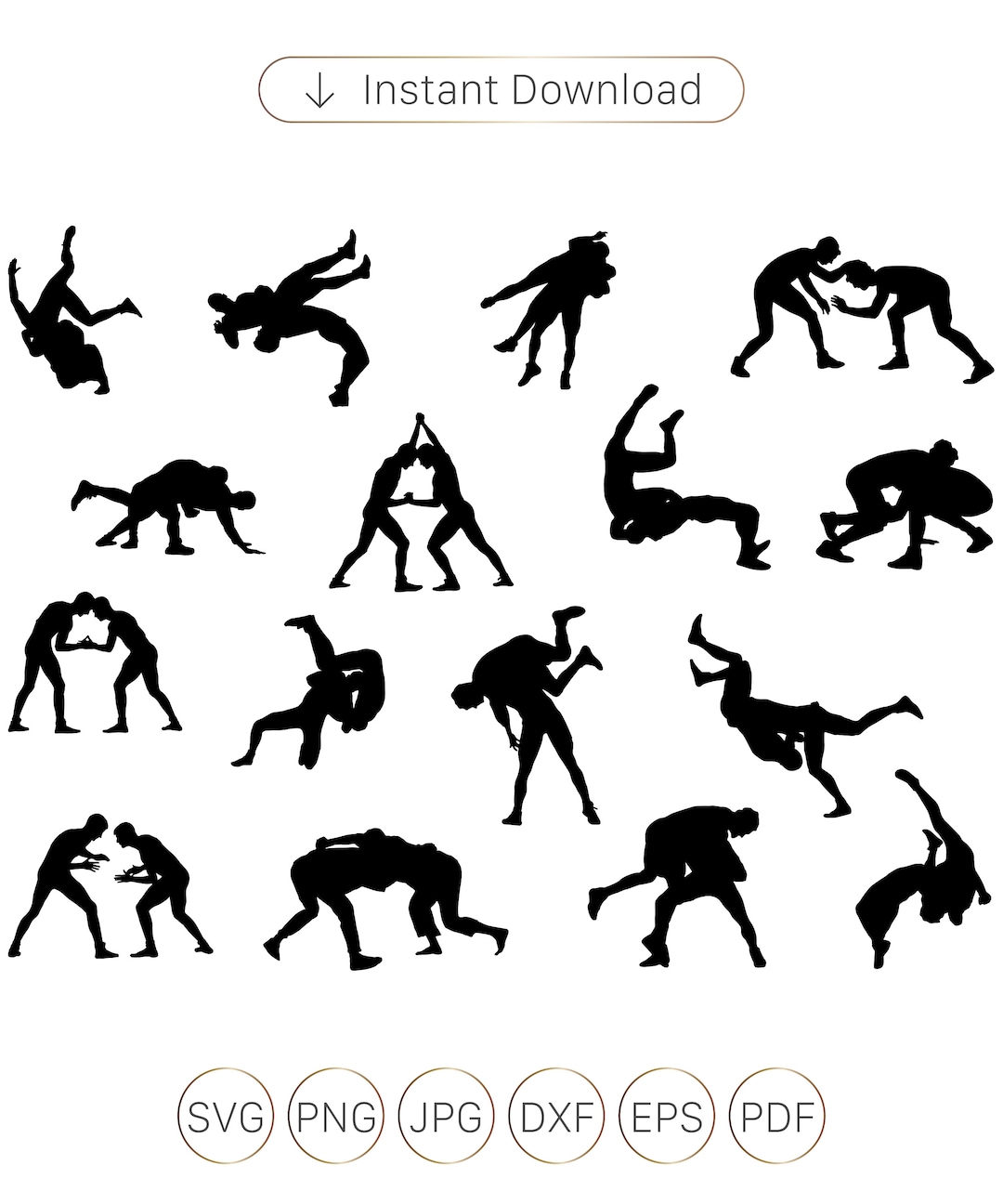 Wrestling SVG, Wrestling Silhouette Svg, Wrestler SVG, Wrestling ...