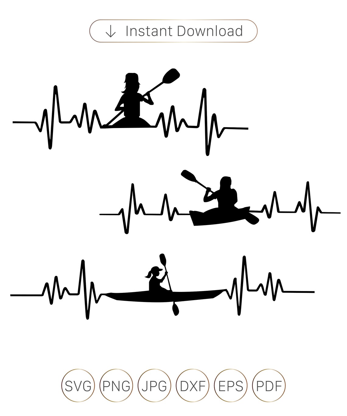 Kayak SVG Kayak Heartbeat SVG Kayak Logo SVG Kayak Girl - Etsy UK