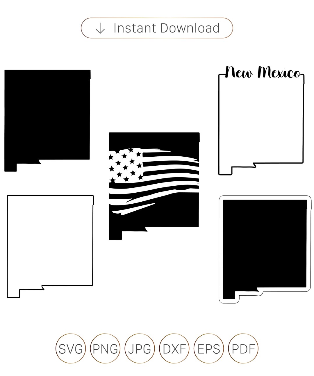 New Mexico SVG, New Mexico State SVG, New Mexico Silhouette, New Mexico ...
