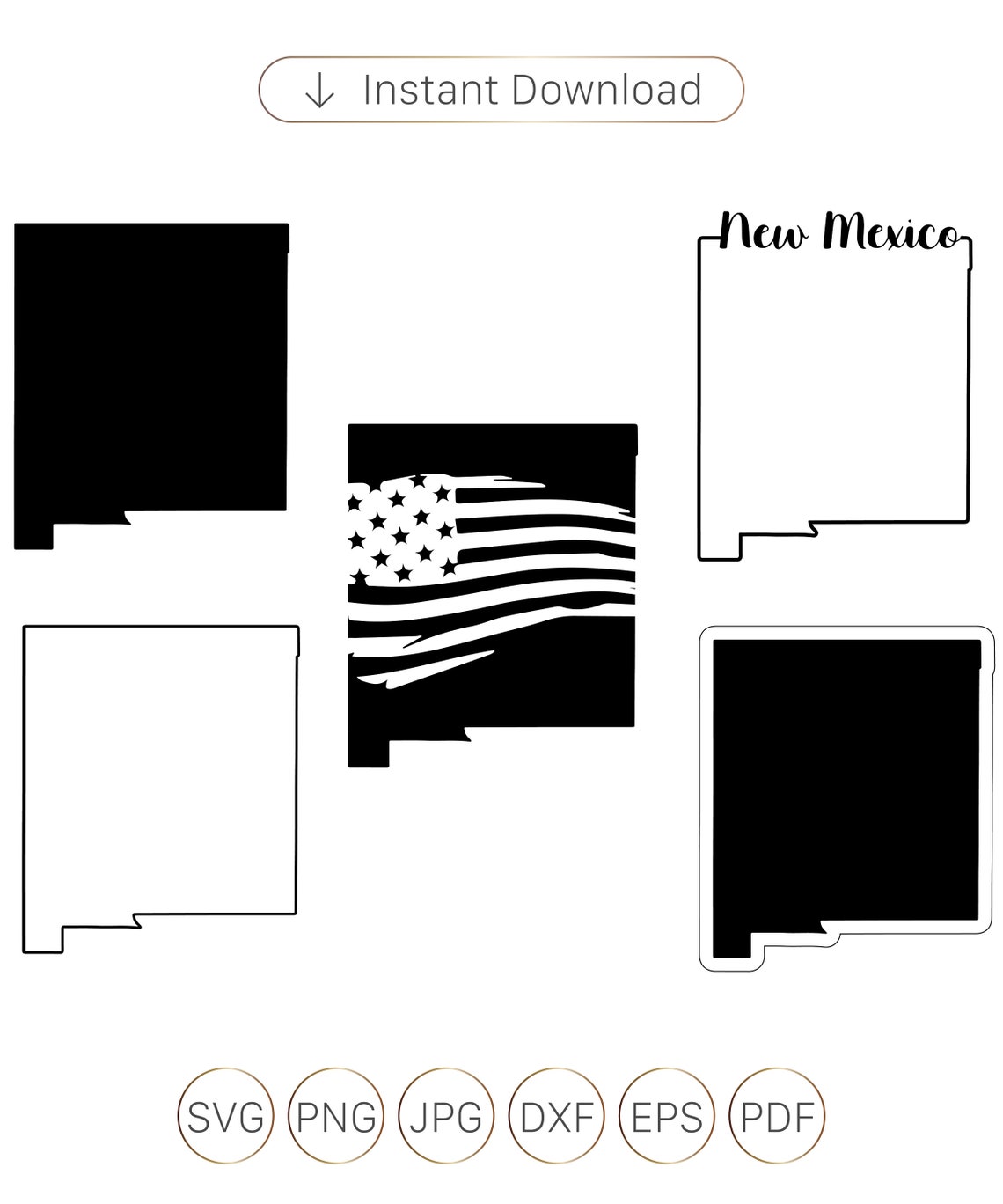 New Mexico SVG, New Mexico State SVG, New Mexico Silhouette, New Mexico ...