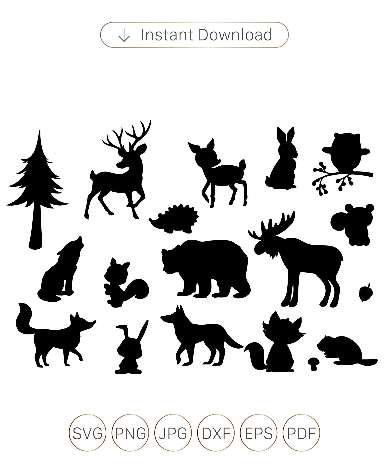 Woodland Animals Svgforest Animals Svgwoodland Animals - Etsy