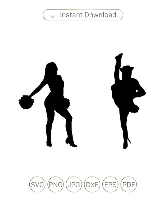 Drill Dance Team Silhouettes Svgpngepsdxf Vinyl Ready Etsy