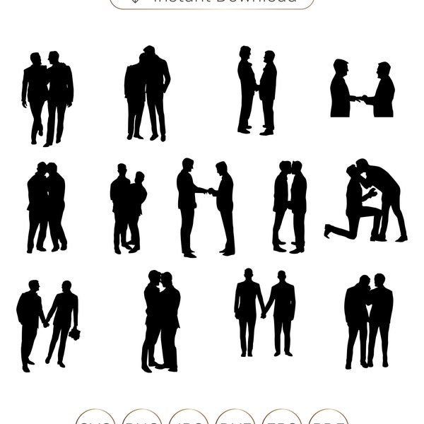 Couple Silhouette Etsy