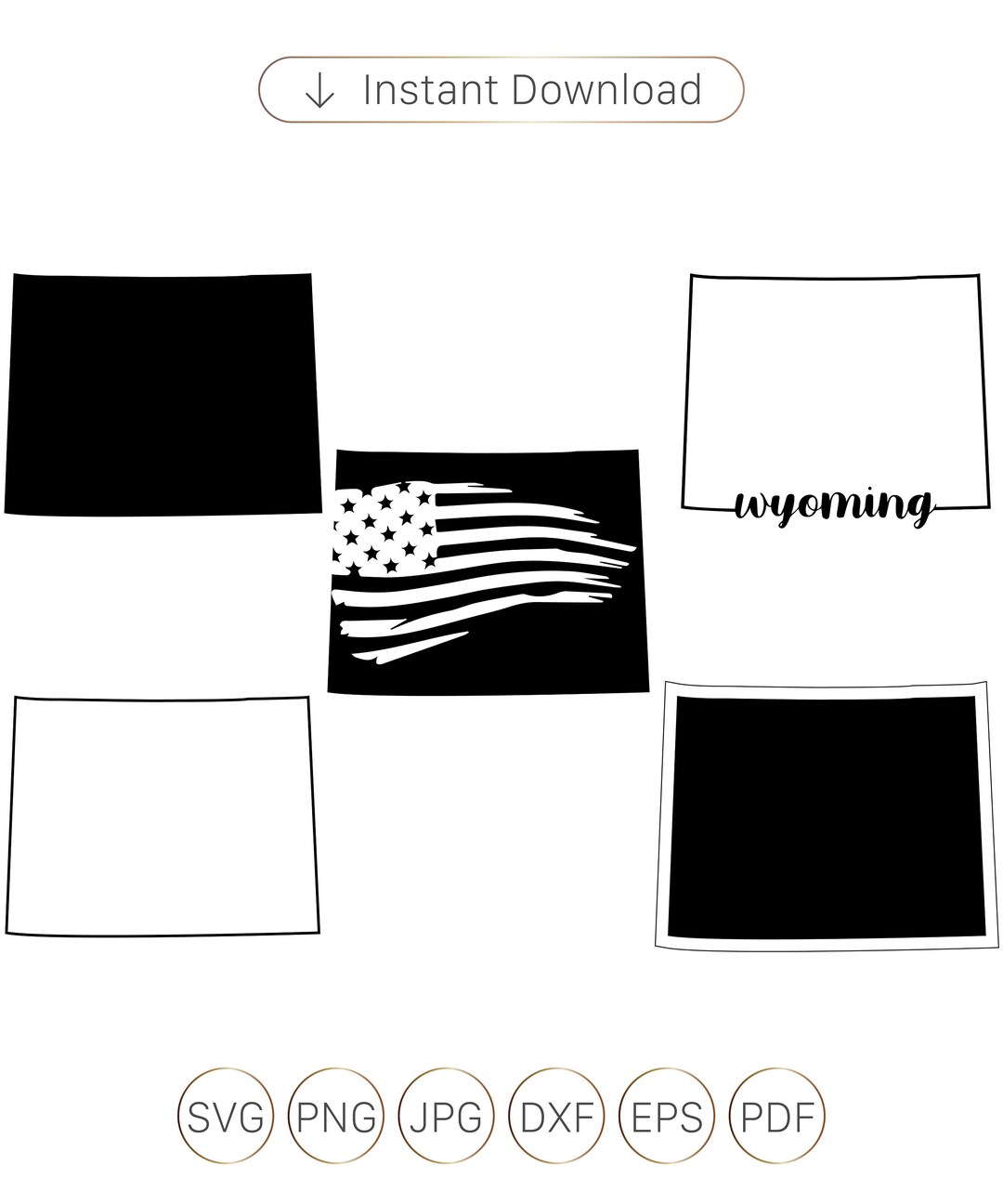 Wyoming SVG, Wyoming State SVG, Wyoming Silhouette, Wyoming State ...