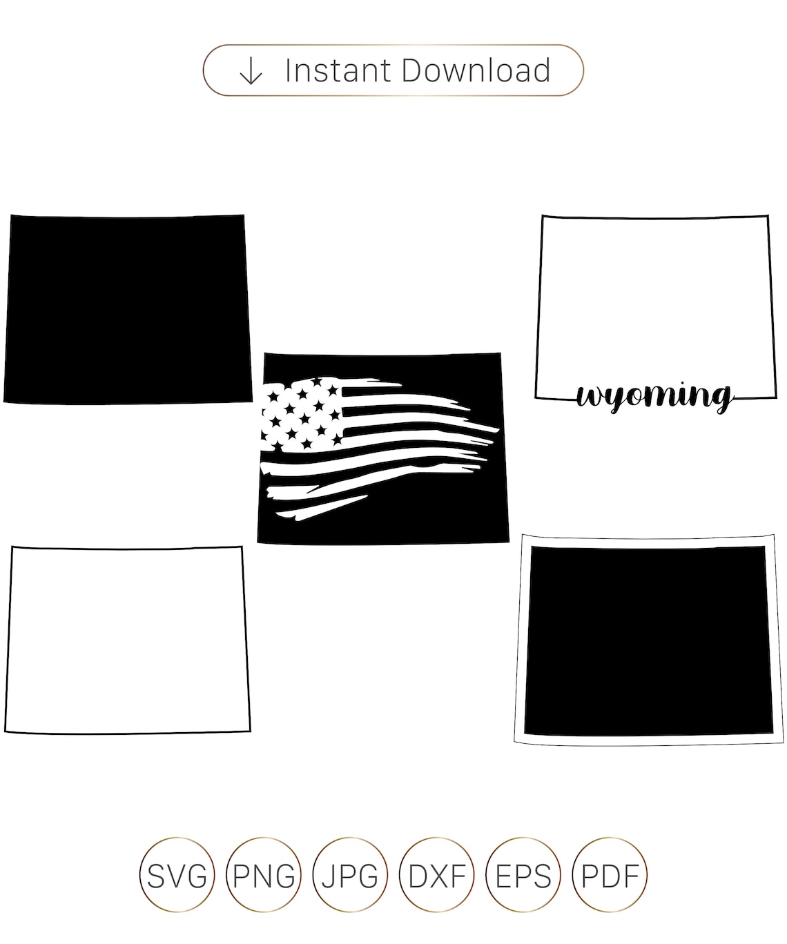 Wyoming SVG Wyoming State SVG Wyoming Silhouette Wyoming - Etsy