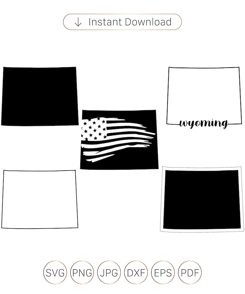 Wyoming SVG Wyoming State SVG Wyoming Silhouette Wyoming - Etsy