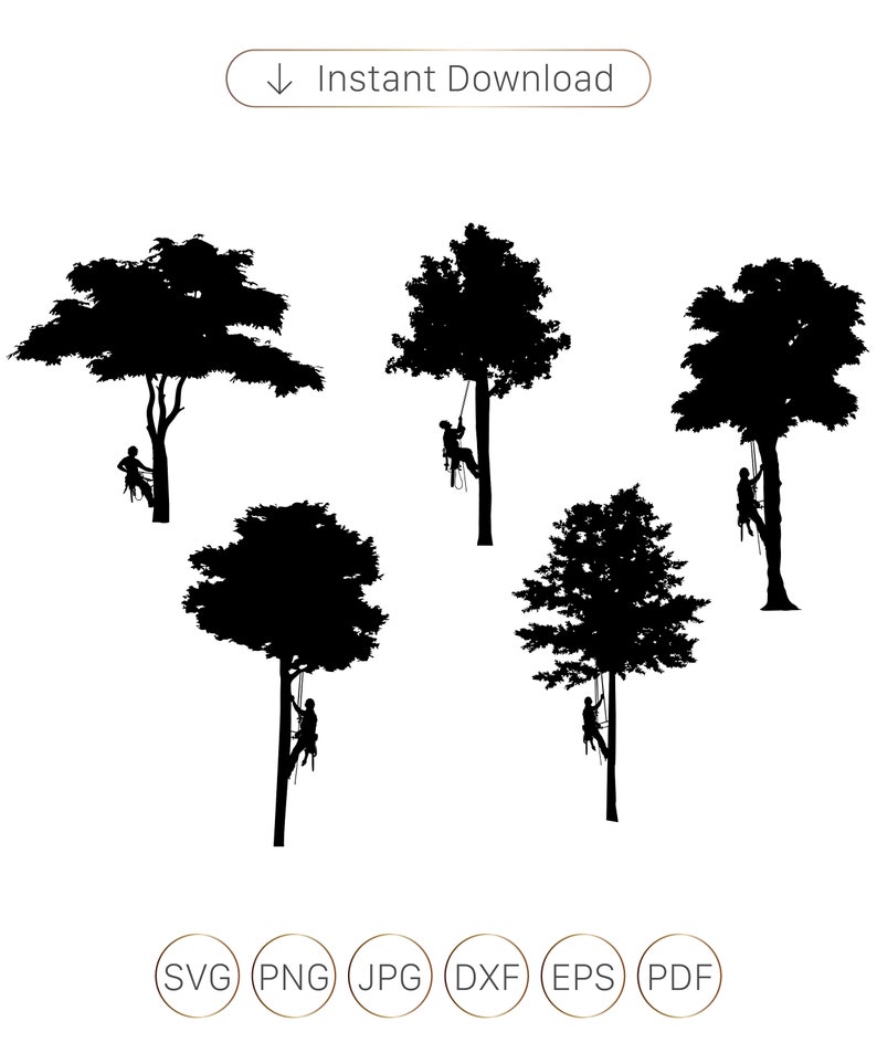 Tree Services SVG, Tree Arborist SVG, Tree Trimming SVG, Tree Climbing ...