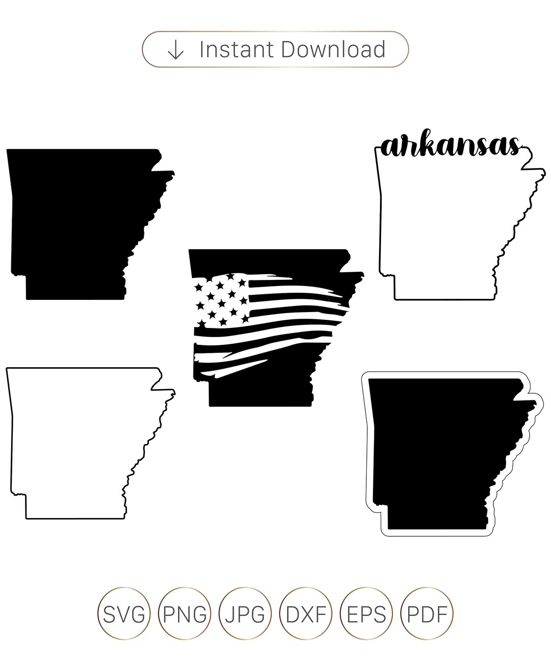 Arkansas SVG, Arkansas State SVG, Arkansas Silhouette, Arkansas State ...