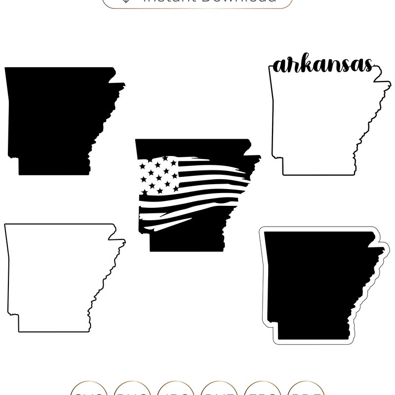 Arkansas Silhouette Svg Files - Etsy