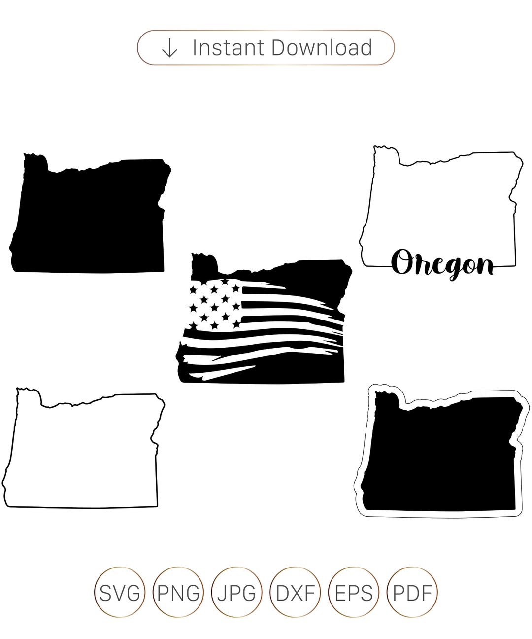 Oregon SVG, Oregon State SVG, Oregon Silhouette, Oregon State ...