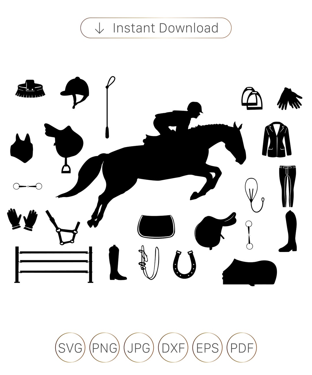 Horse Show SVG, Equestrian Svg, Equestrian SVG Motifs, Horse and Rider ...