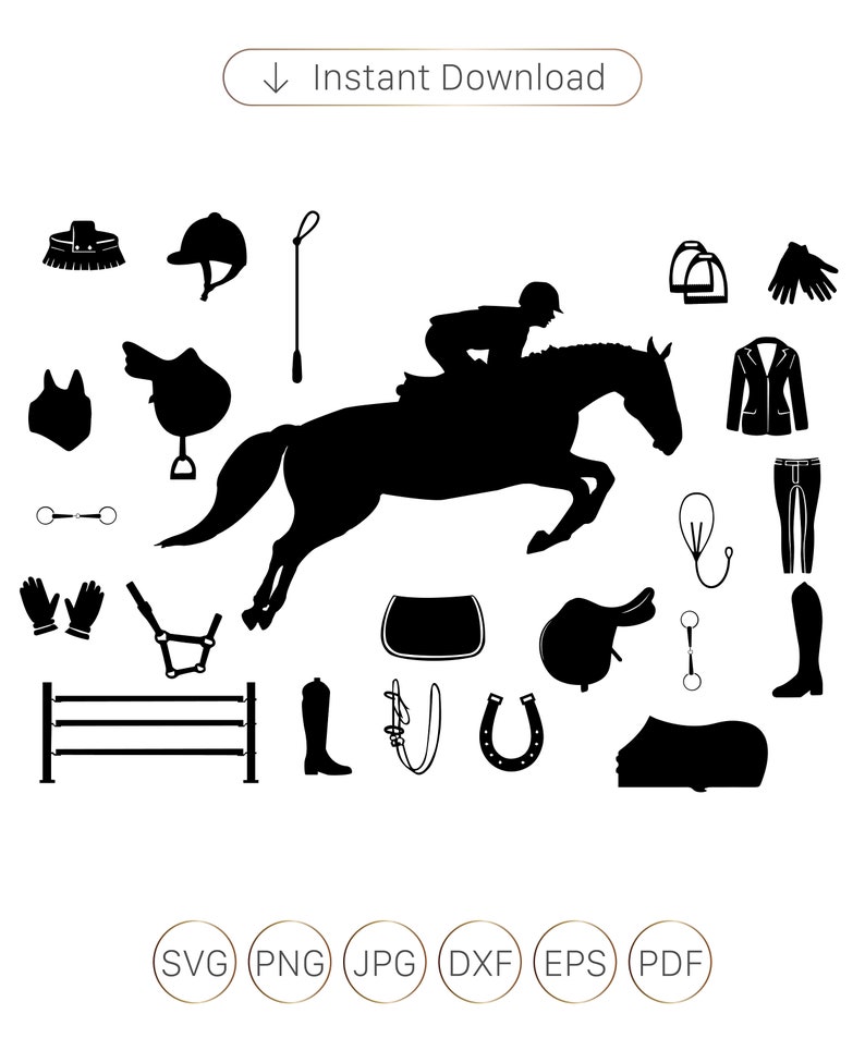 Horse Show SVG Equestrian Svg Equestrian SVG Motifs Horse - Etsy