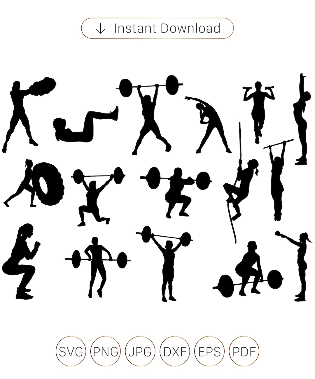 Female Bodybuilder Svg,female Crossfit Svg,female Body Builder ...